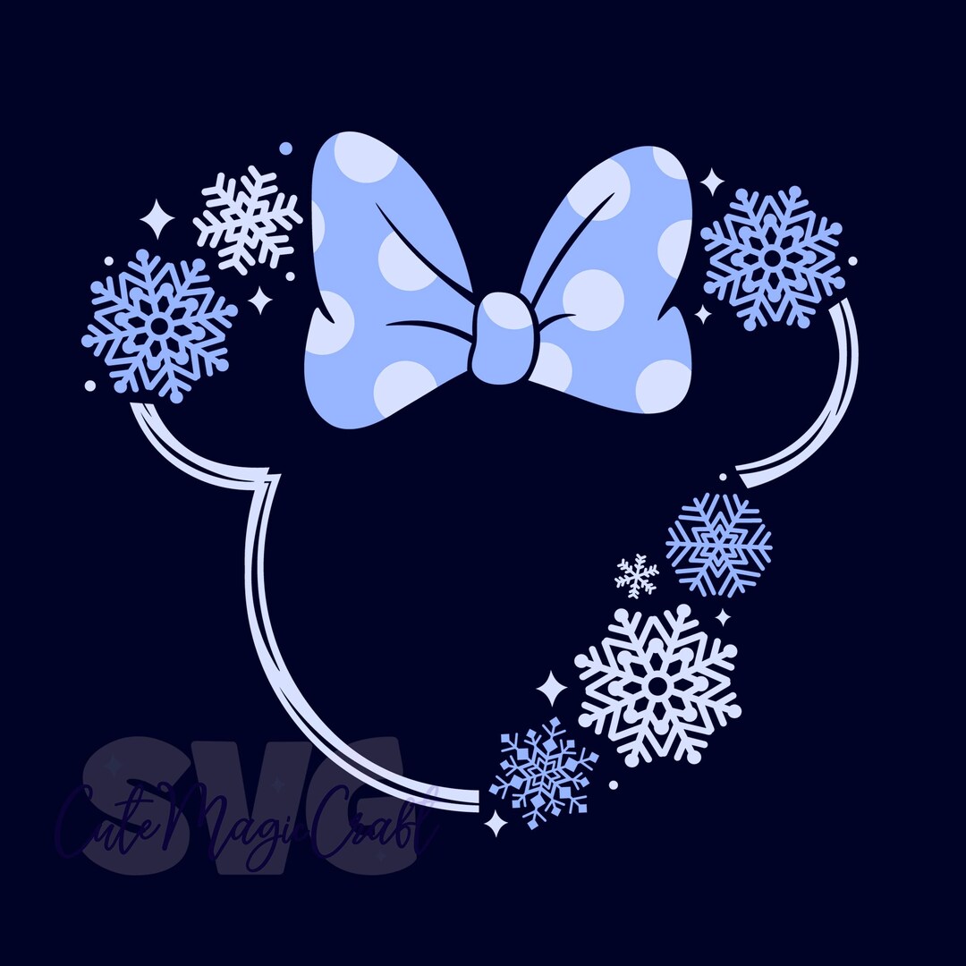 Minnie Mouse Head Snowflakes SVG for DIY Crafts! Christmas Holiday ...