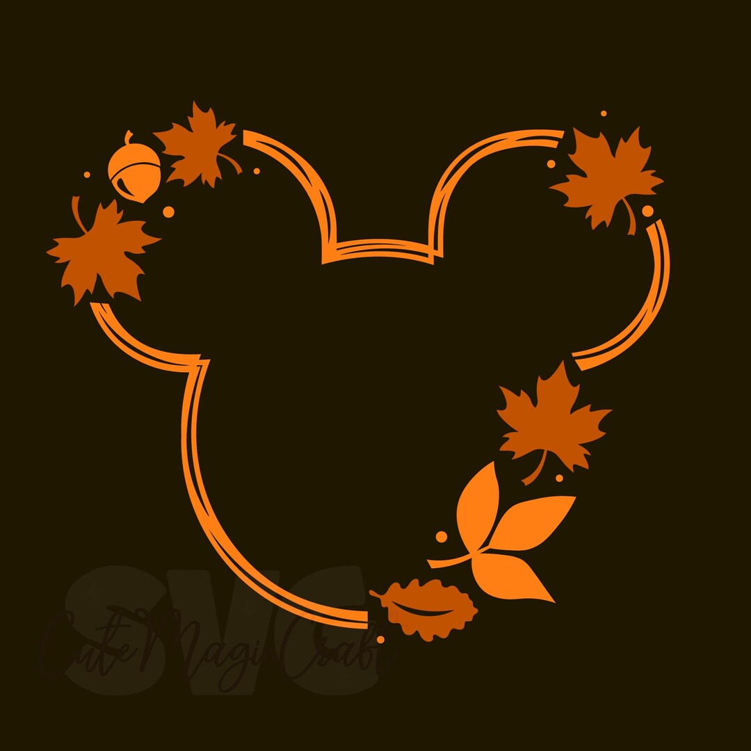 Fall Wreath Décor SVG for DIY Projects! | Mickey Mouse Head Cut Files ...