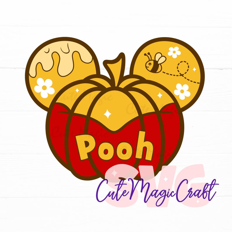 Winnie the Pooh Pumpkin SVG for DIY Projects | Mickey Mouse Head ...