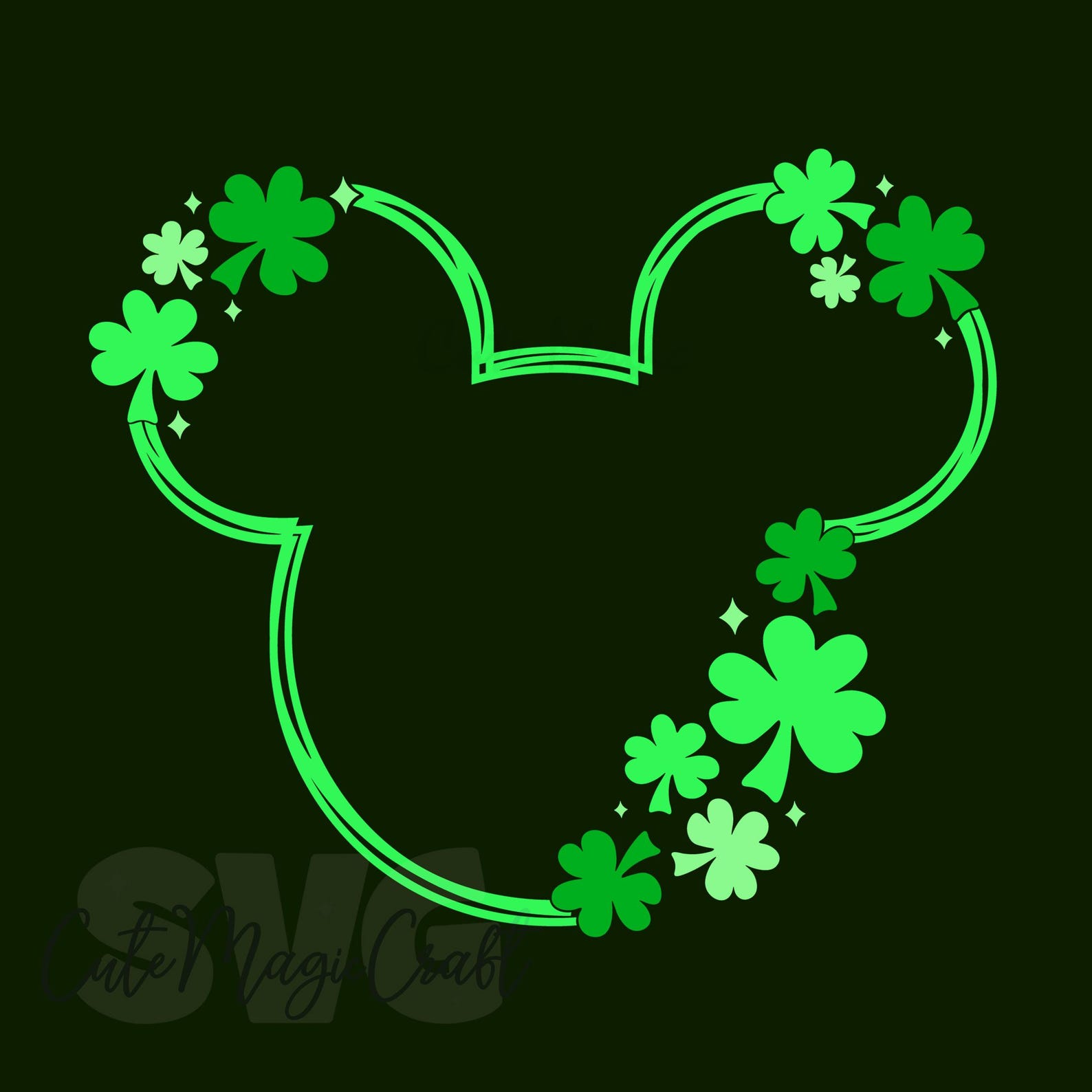 Clover Mickey Mouse Head Wreath SVG for DIY Crafts! St. Patrick's Day ...