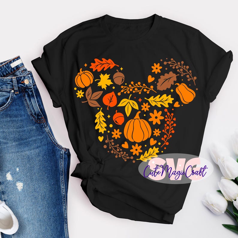 Mickey & Minnie Mouse Heads Cut Files! | Elegant Fall Décor SVG for DIY ...