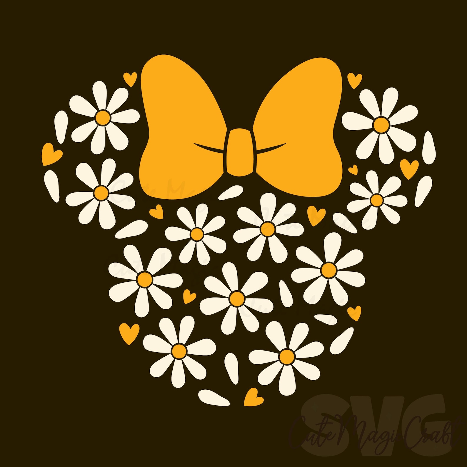 Daisy Flowers Mickey Mouse Head SVG for DIY Projects! | Vacation Trip ...