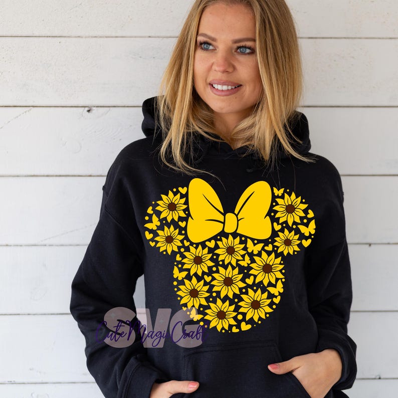 Sunflowers Mickey Mouse Head SVG for DIY Projects! | Vacation Trip SVG ...