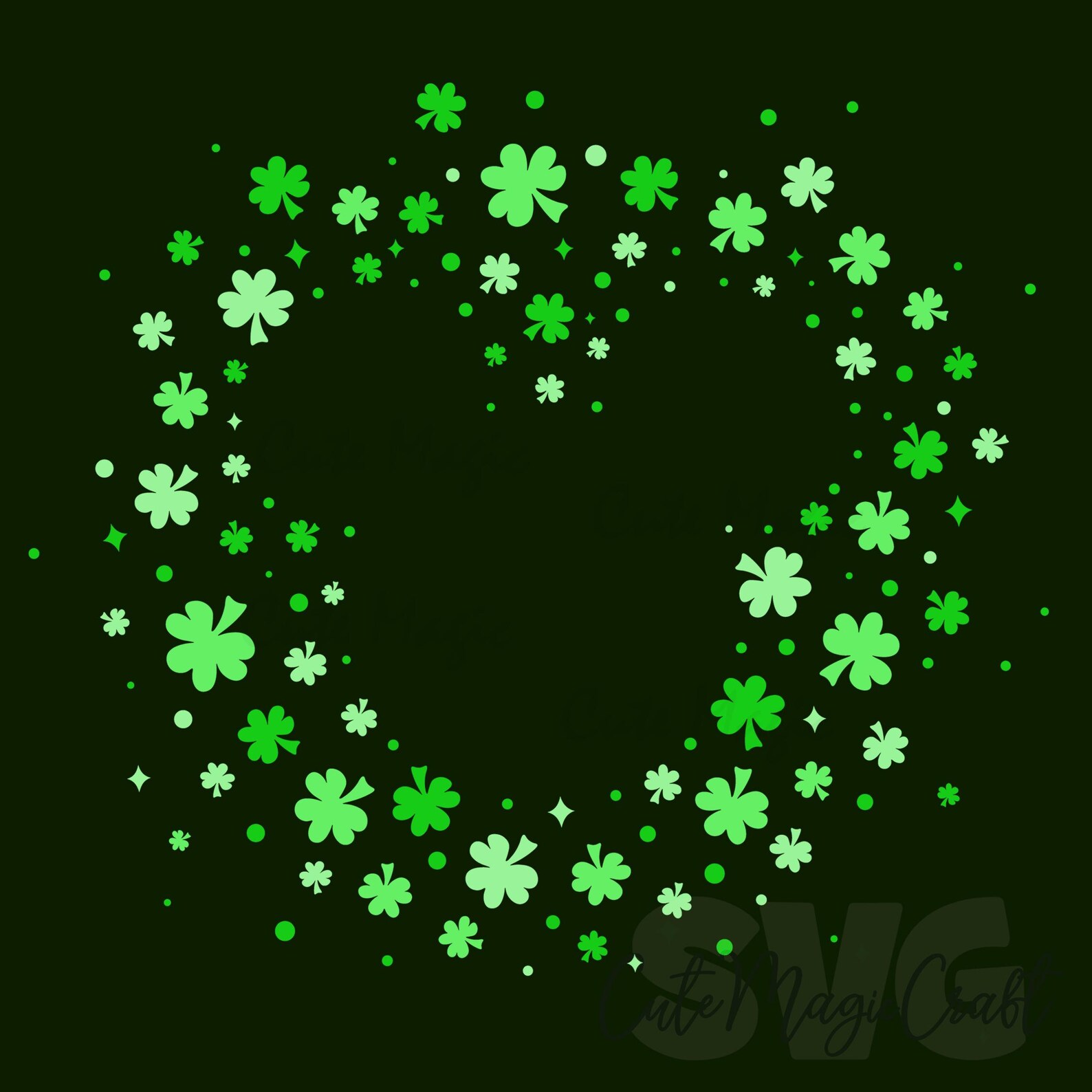 Mickey Mouse Head Ball of Clovers SVG for DIY Crafts! St. Patrick's Day ...