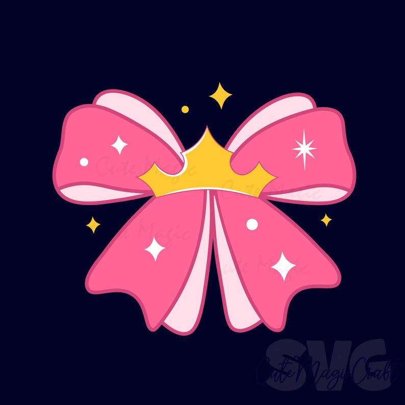 Princess Aurora Coquette Bow SVG for DIY Projects! | Princess Symbols ...