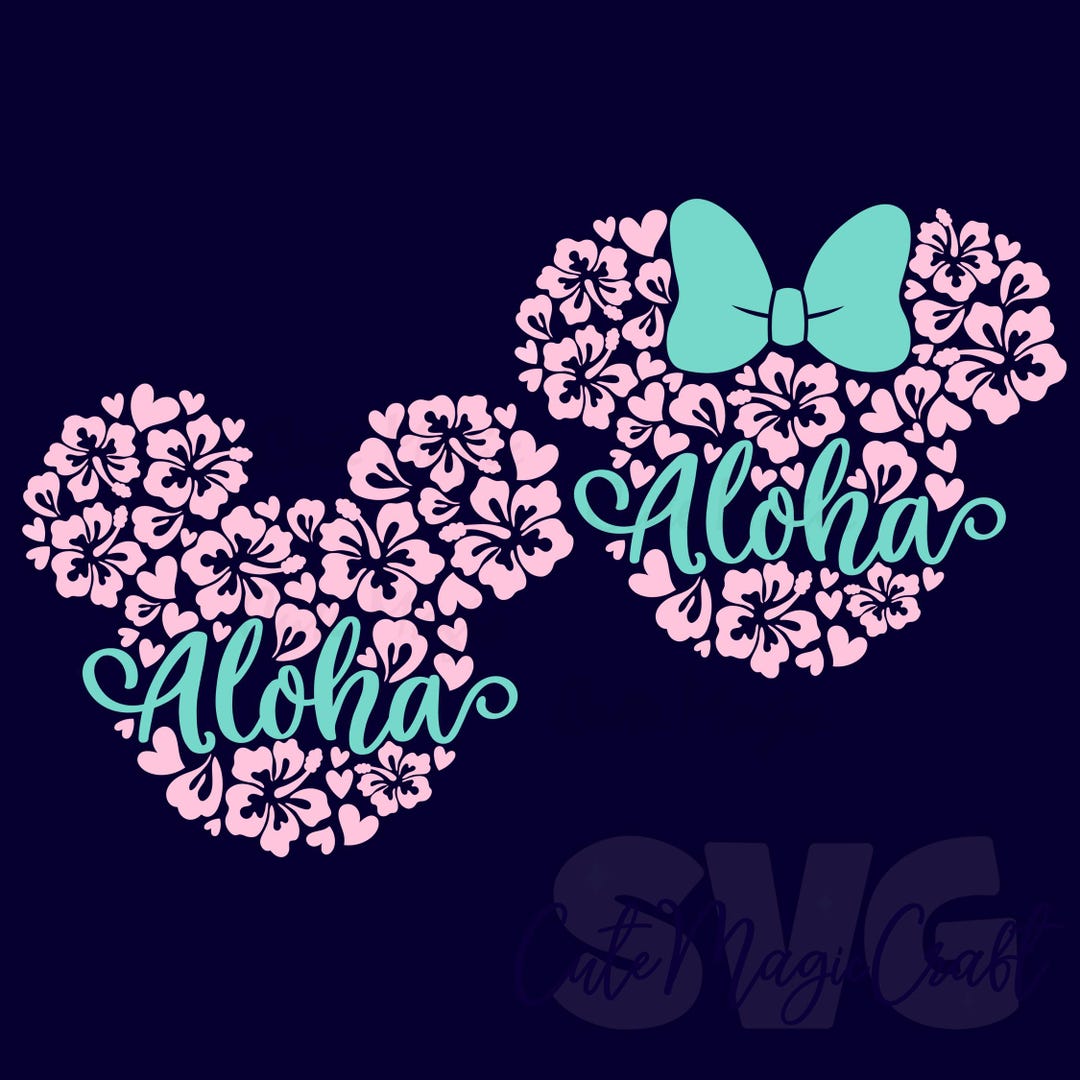 Aloha Quote SVG for DIY! | Mickey Mouse Head SVG | Vacation Trip Decor ...