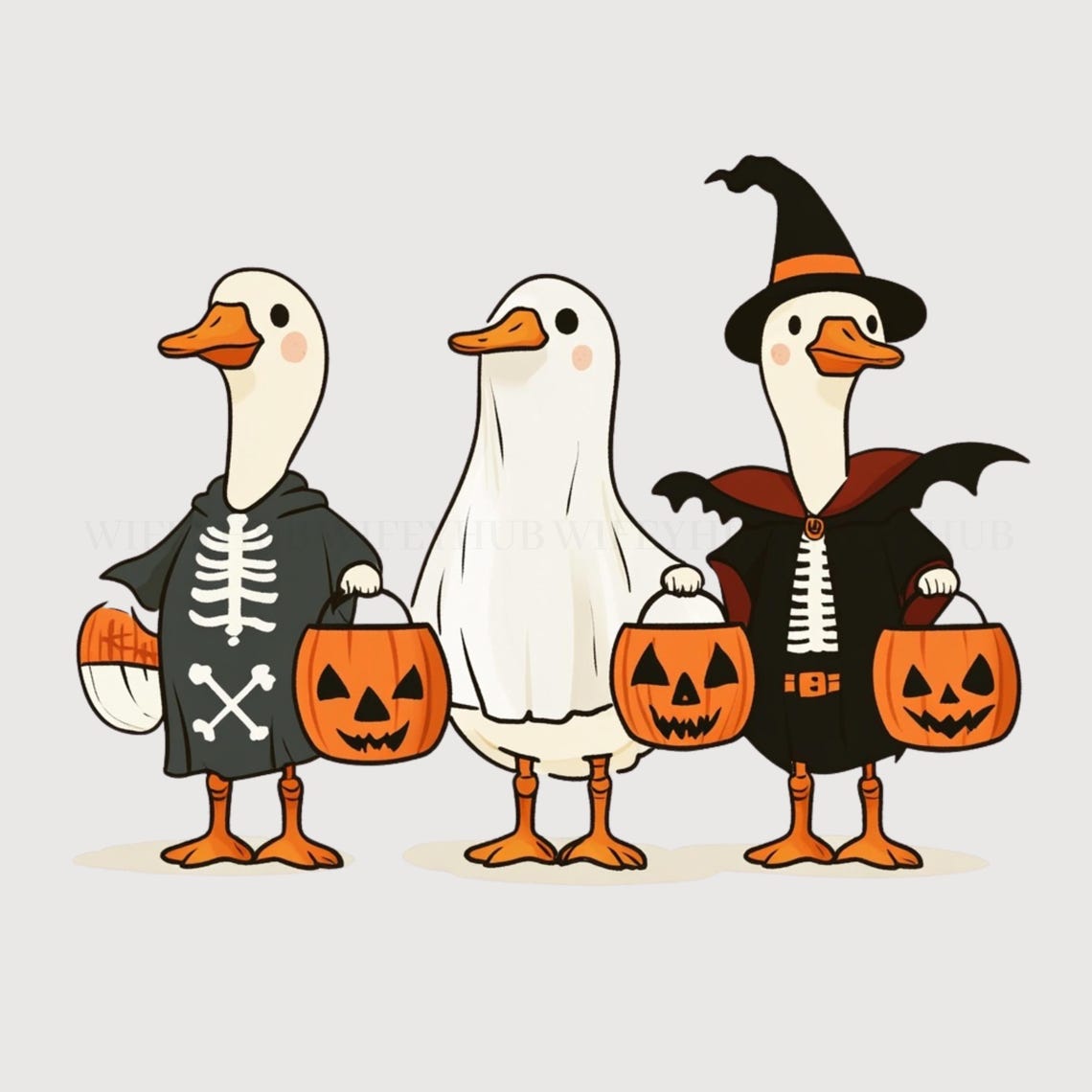 Spooky Goose Halloween PNG: Funny Clipart for Cricut (digital Download ...