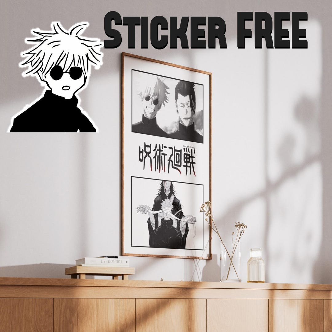 Jujutsu Kaisen Gojo and Geto Print, Jujutsu Kaisen Gojo Print, Jujutsu ...