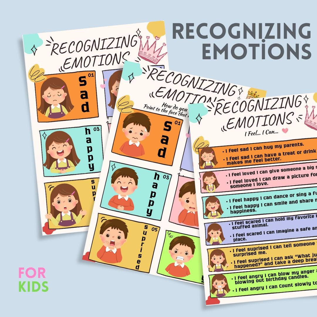 From a Psychologist | Recognizing Emotions Cards for BOYS | Educational ...