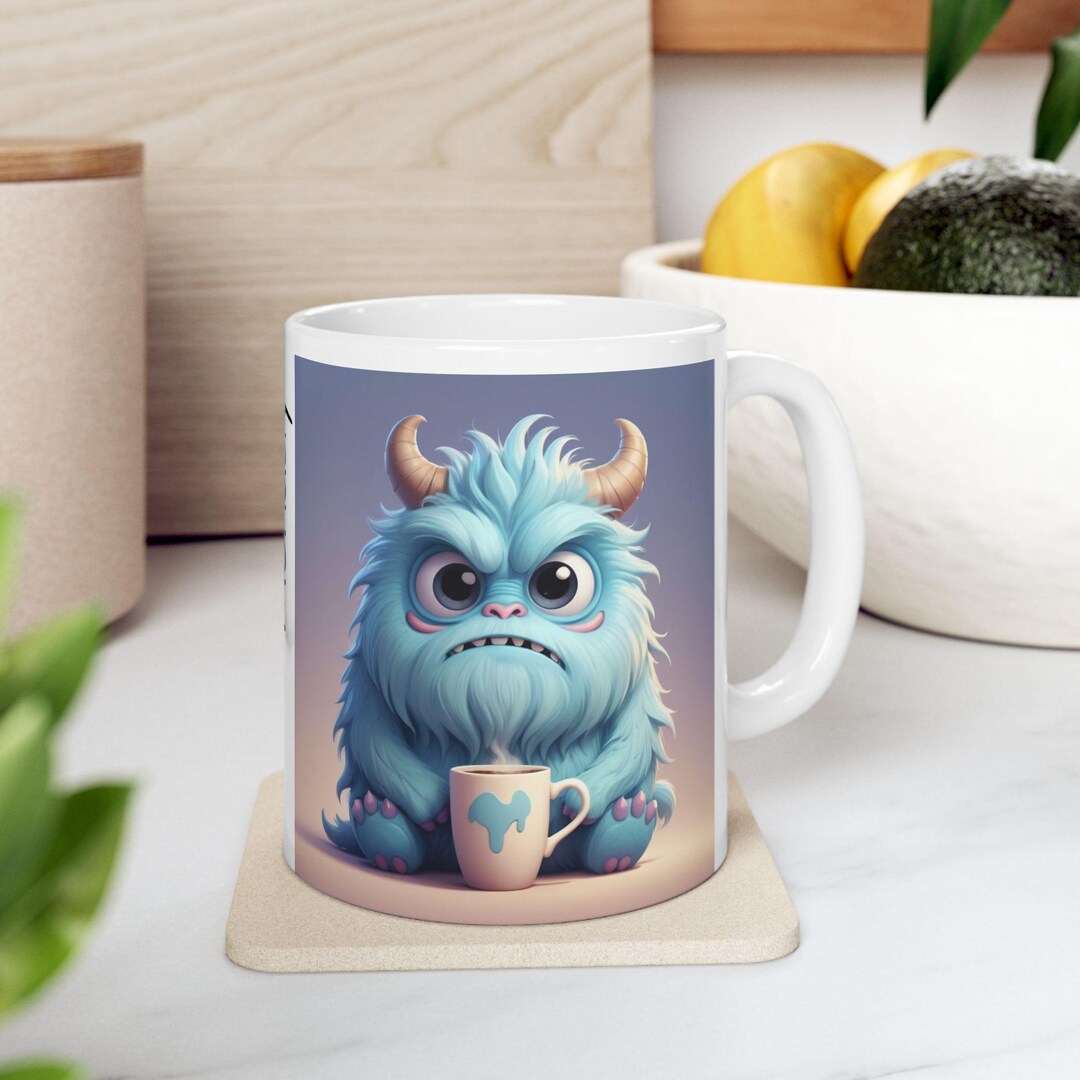 Grumpy Monday Monster Mug - Etsy