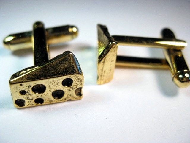 Gold Cheese Cuff Links - Etsy
