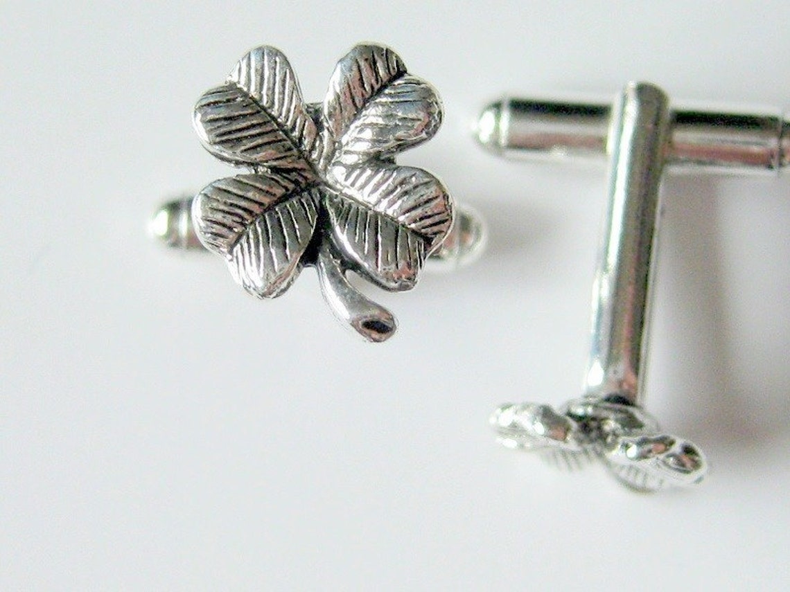 Irish Four Leaf Clover Cuff Links - Etsy