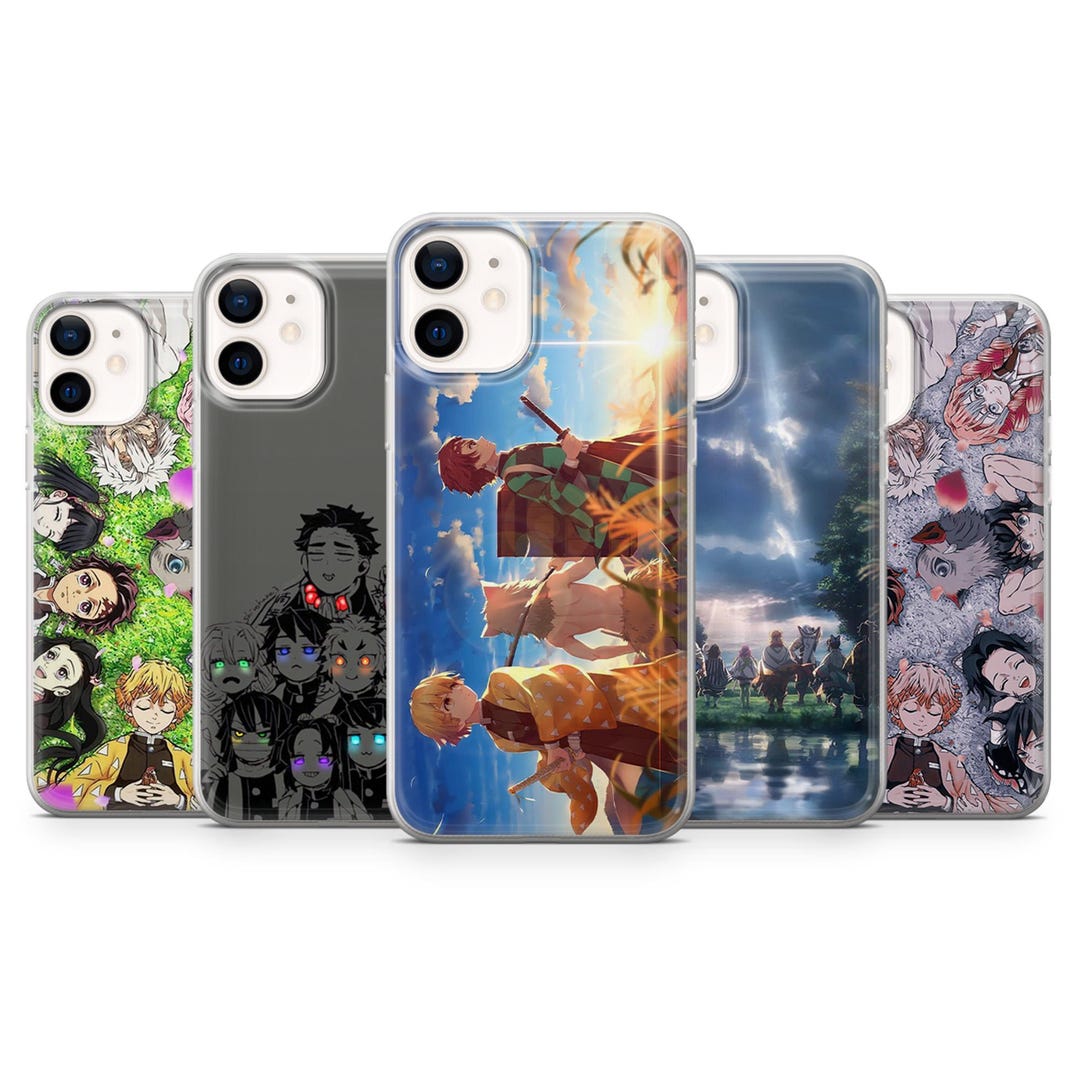 Demon Slayer Phone Case Tanjiro Hashira Cover for iPhone 16E, Pro, 15 ...