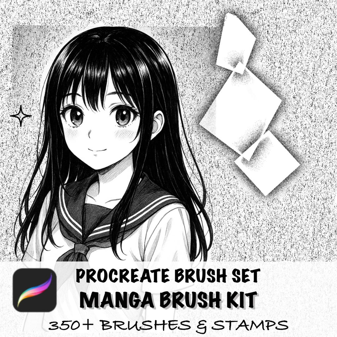 Procreate Manga Brush Kit, Comic Effects, Tones (digital Download) - Etsy