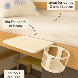 Clamp on Bedside Shelf - Etsy