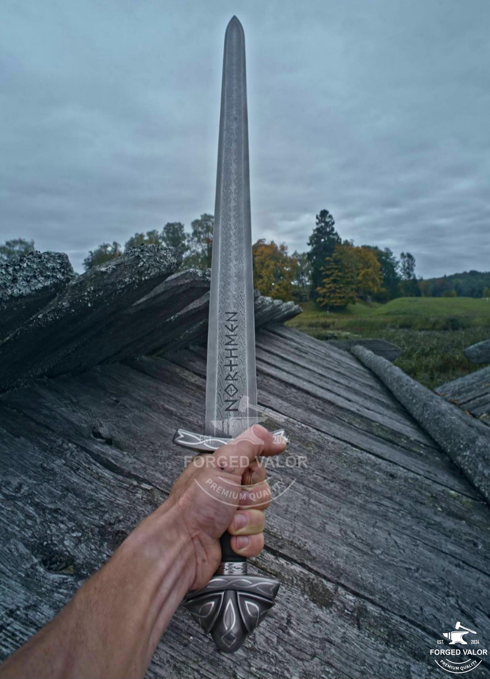 Hand Forged Viking Sword: Ragnar Style Cosplay, Free Scabbard - Etsy