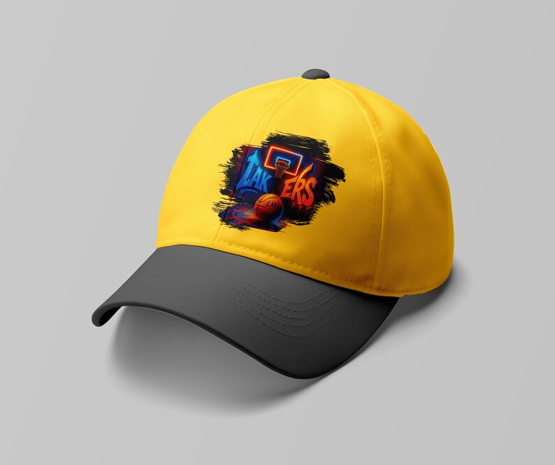 Lakers Tumbler Wrap: Neon Graffiti Basketball Design (PNG Digital ...