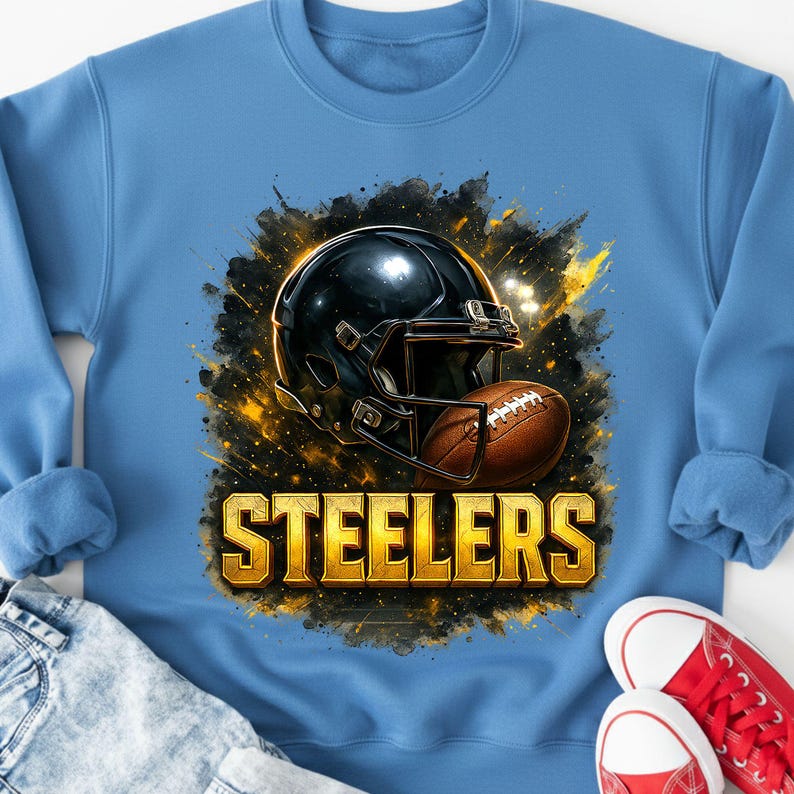 Steelers Football Sublimation PNG: for T-shirt, Tumbler, Poster Design ...