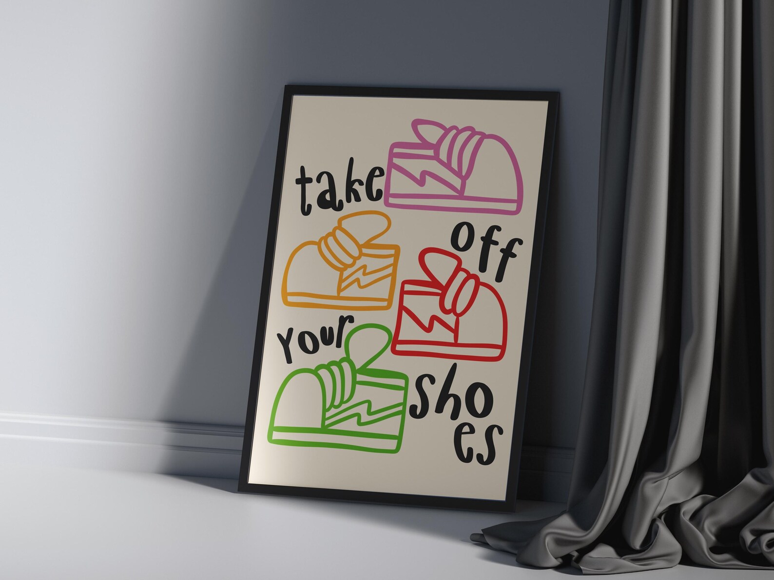 Take off Your Shoes Entryway Print: Minimalist Home Decor (digital ...