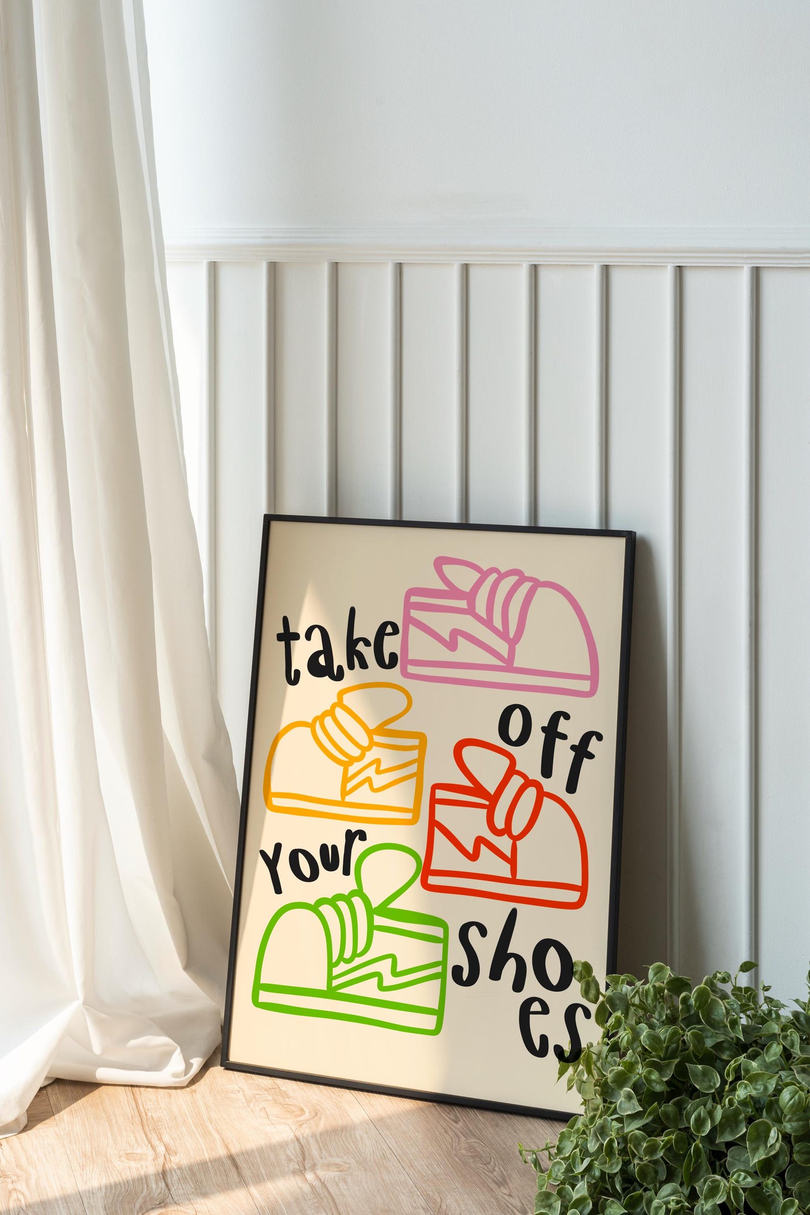 Take off Your Shoes Entryway Print: Minimalist Home Decor (digital ...
