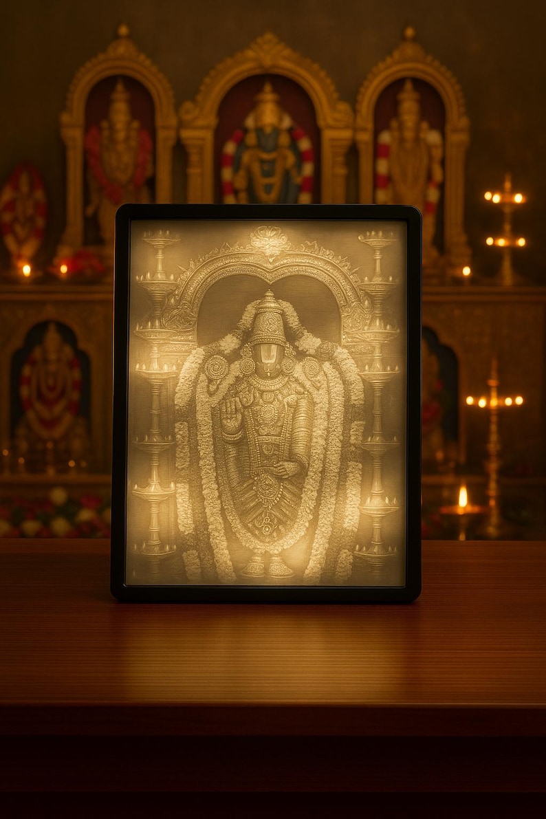Custom Lord Venkateswara Lithophane Night Light | 3D Printed Spiritual ...