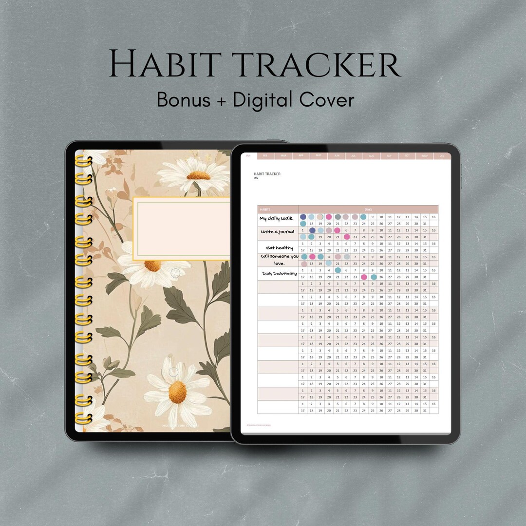 Digital Habit Tracker| Habit Tracker Template | Goodnotes Compatible - Etsy
