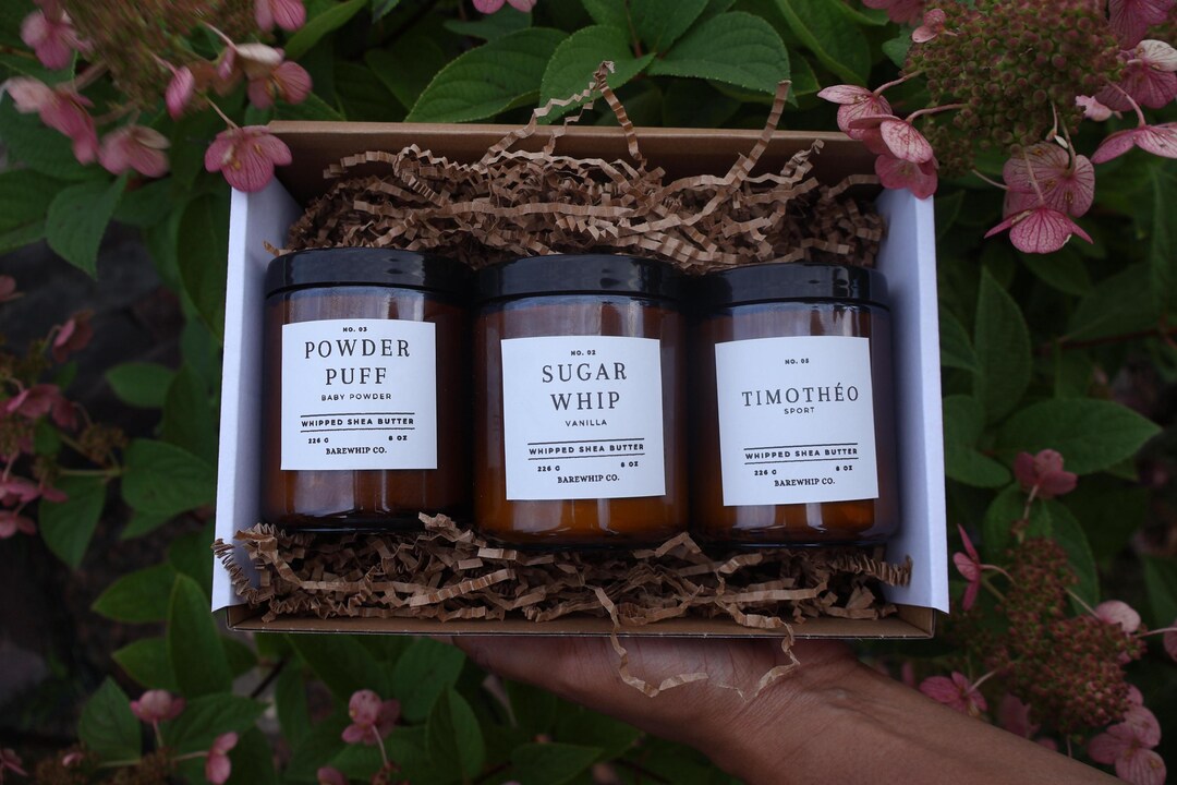 Whipped Shea Body Butter 3-pack: All-natural Vegan Skincare Gift Box - Etsy