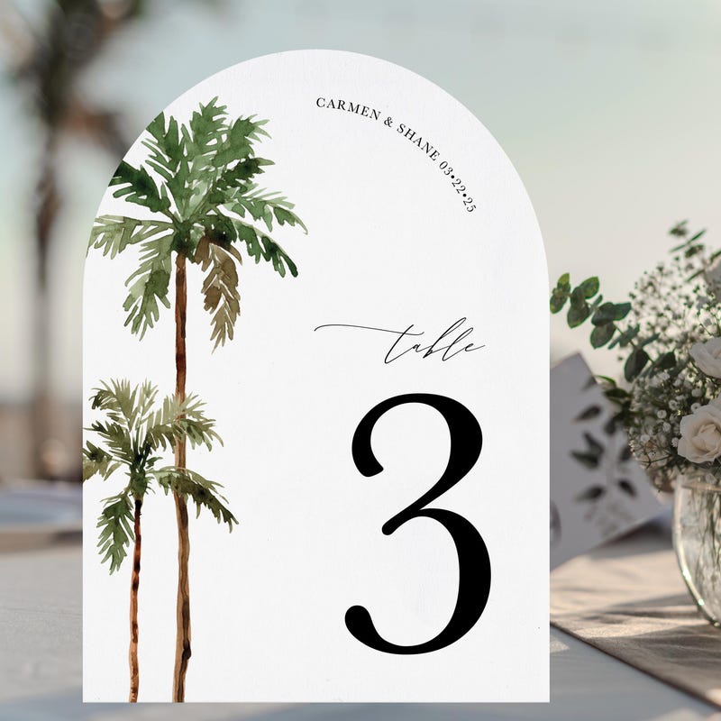 Beach Wedding Table Numbers - Etsy