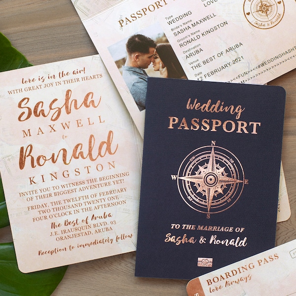 Compass Invitation - Etsy