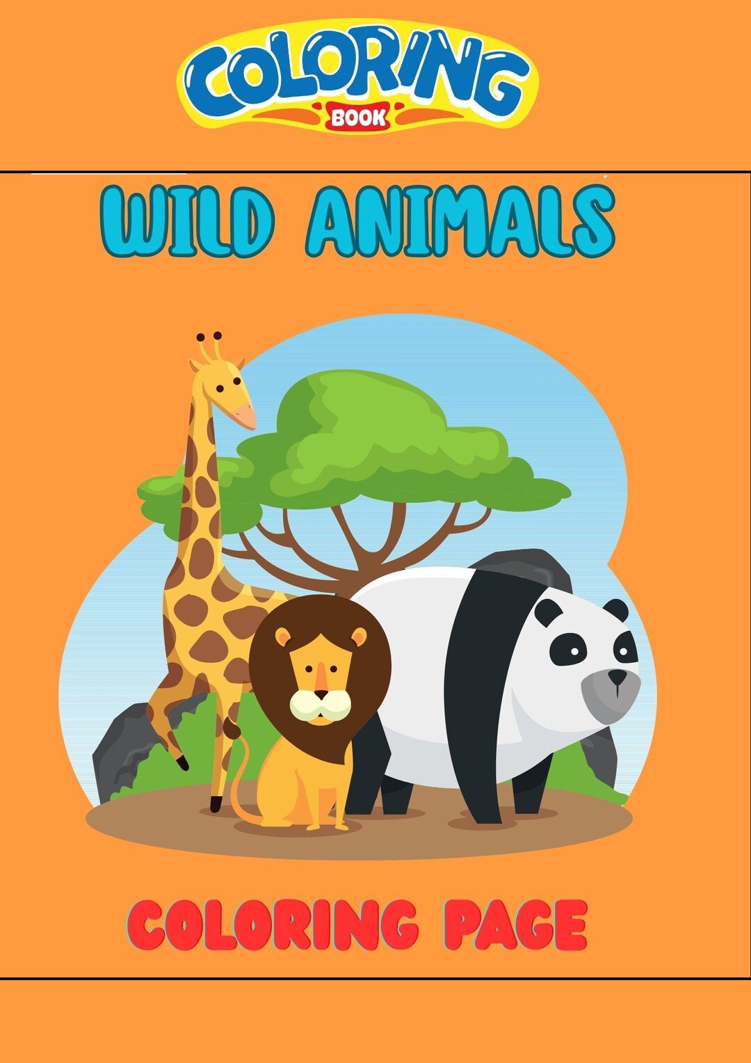 Wild Animals Coloring Book for Kids Printable Safari & Jungle Coloring ...