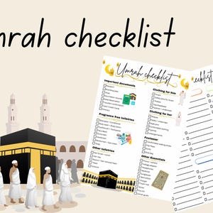 A4 Umrah Travel Checklist | Printable Packing Guide for Pilgrimage ...