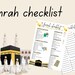 A4 Umrah Travel Checklist | Printable Packing Guide for Pilgrimage ...