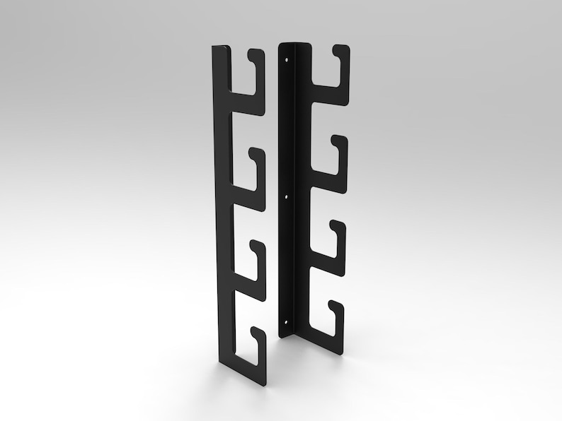 Fishing Rod Holder - Powder Coated Black Steel Wall-mounted Rack for ...