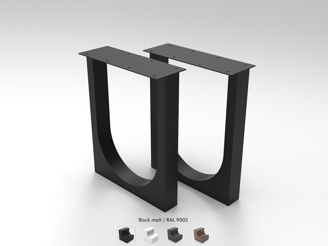 U-shaped Steel Table Legs for Slab Tables and Square Tables, Metal Base ...