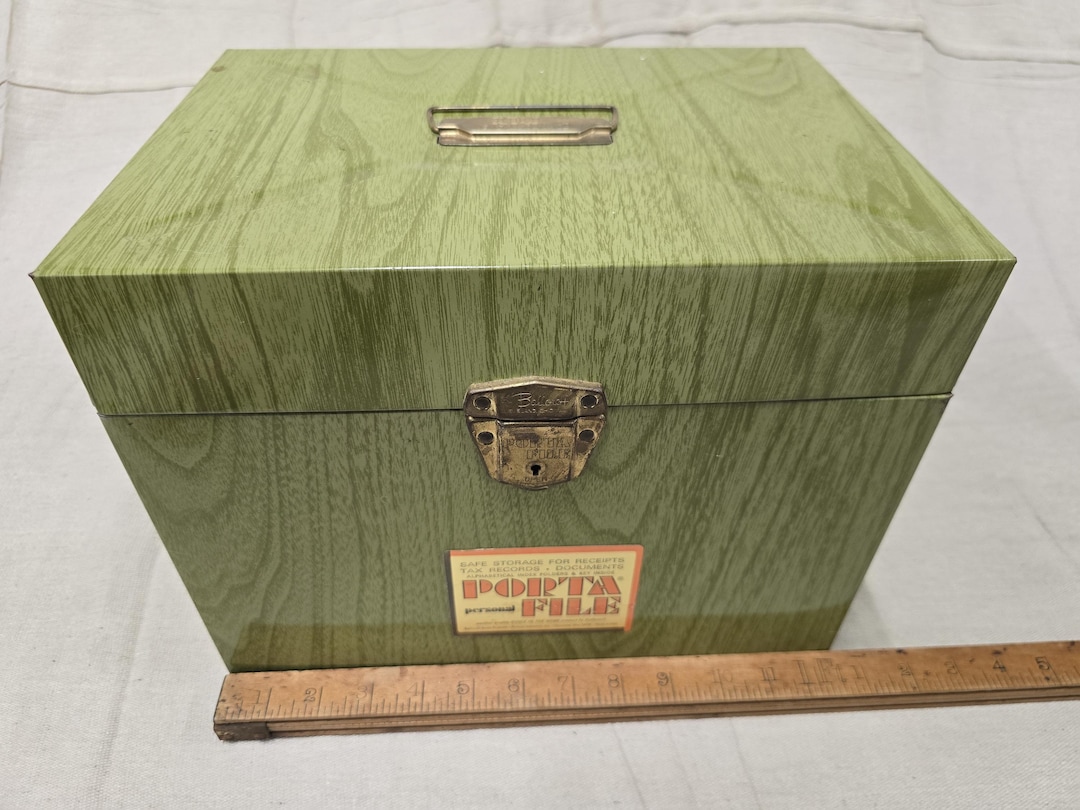 Vintage Ballonoff Porta-file Retro 1970s Mid Century Modern Green ...