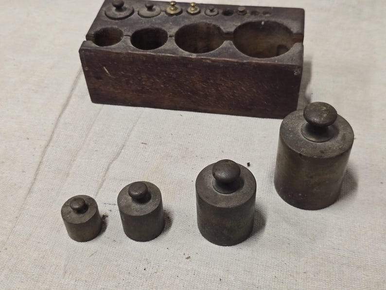 Antique Stansi Weight Set: 1 Gram - 1 Kg, Chicago Medical Calibration ...