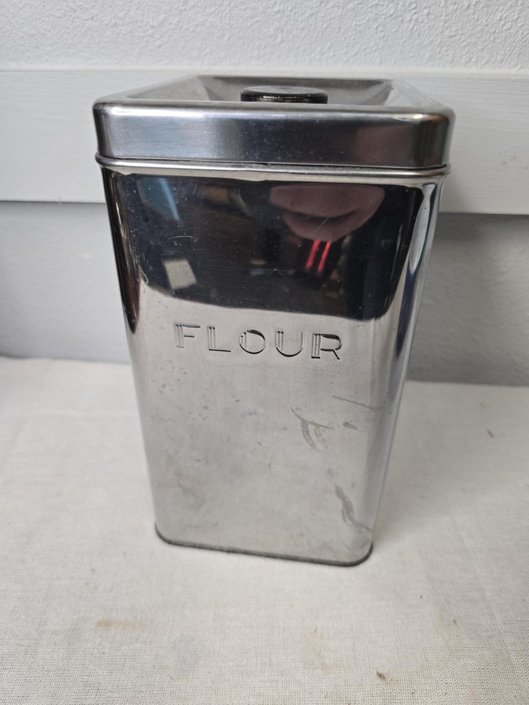 Vintage Garner Ware Chrome Metal Flour Container - Etsy