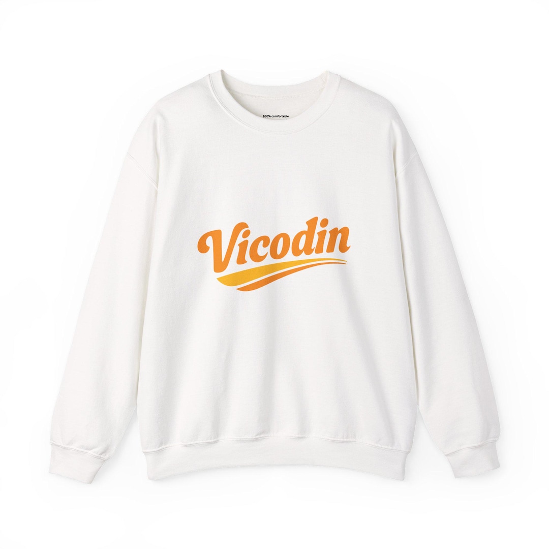 Vicodin Logo Crewneck Sweatshirt | Nurse Doctor Medication Medicine ...
