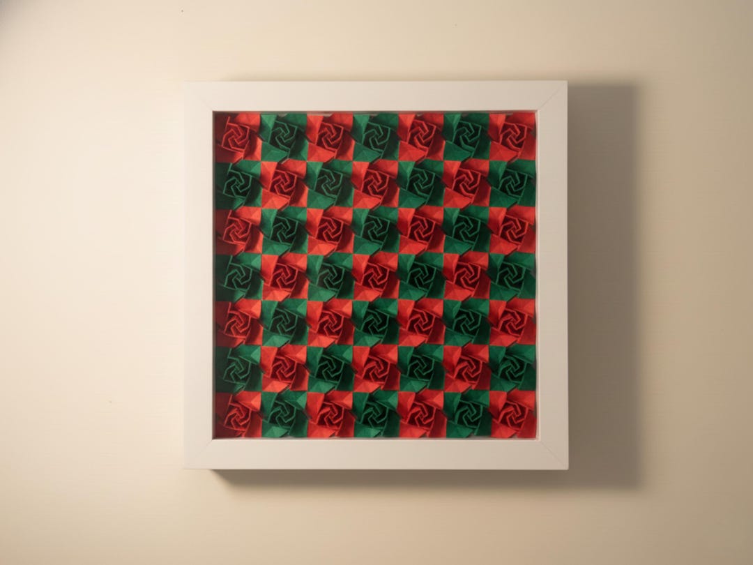 Personalized Origami Rose Shadow Box | Handmade Paper Flower Art - Etsy