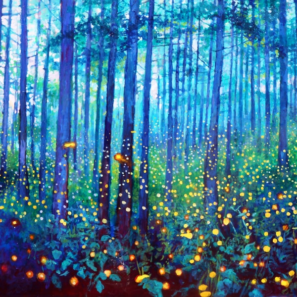 Firefly Painting - Etsy