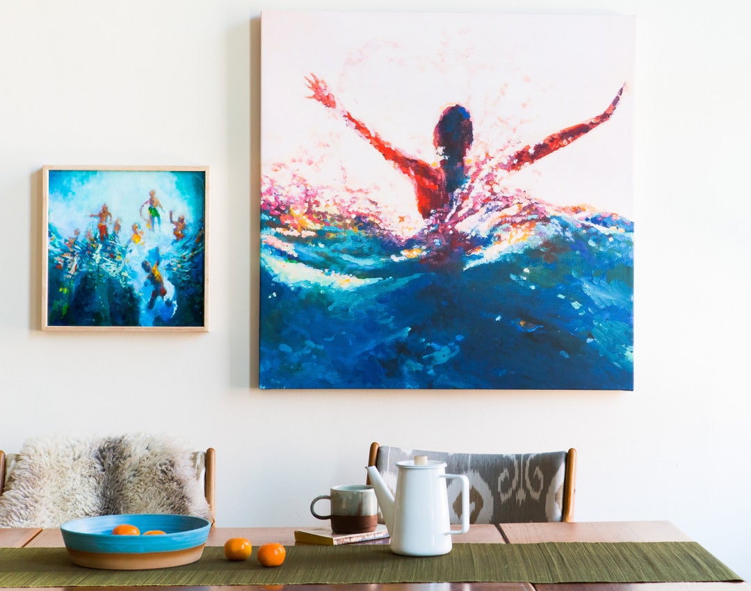 Custom Canvas Art Print With Hand-painted Details - Etsy