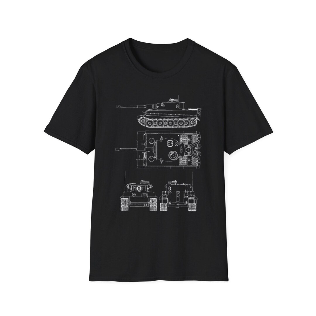 Tiger I Military Tank Blueprint T-shirt: Army Veteran Graphic Tee - Etsy