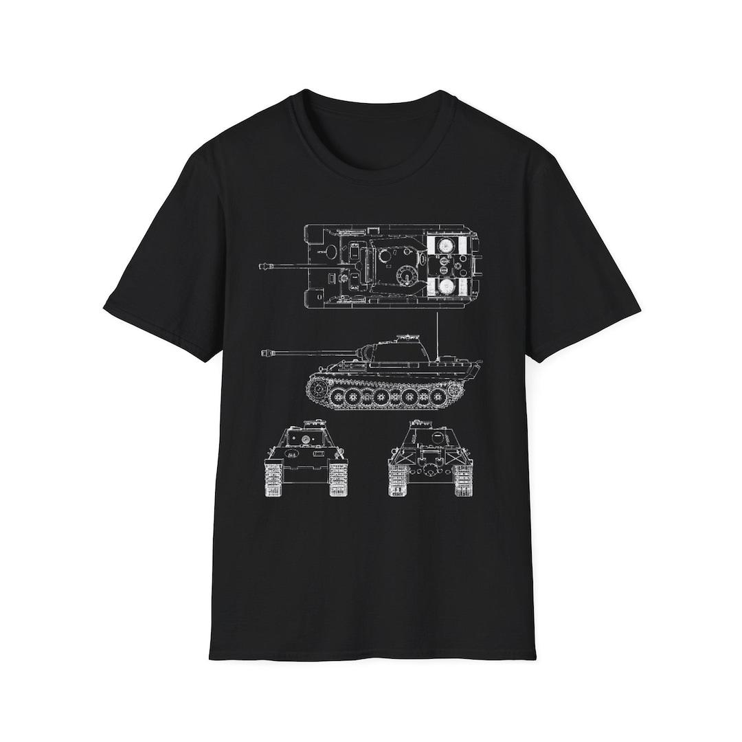 Panther Tank Blueprint T-shirt: Military Veteran Apparel - Etsy