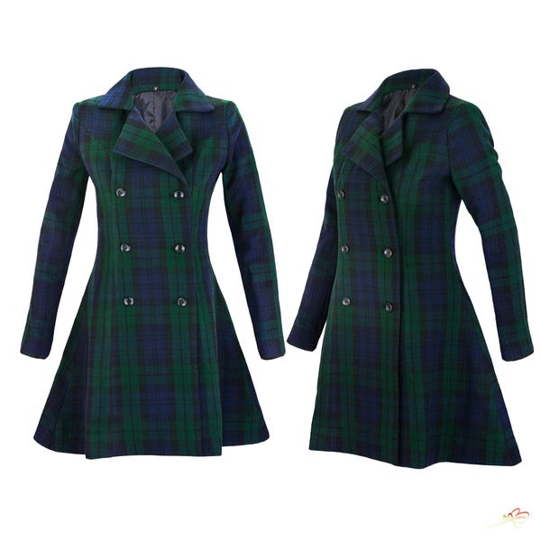 Black Watch Women Coat - Etsy UK