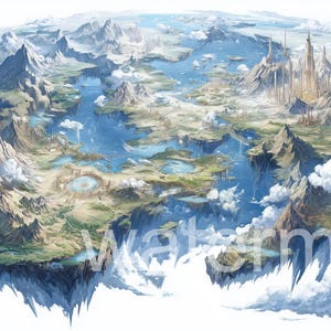 Beautiful Printable Fantasy Map File for Direct Download (only File, Frame Not Included) - Etsy