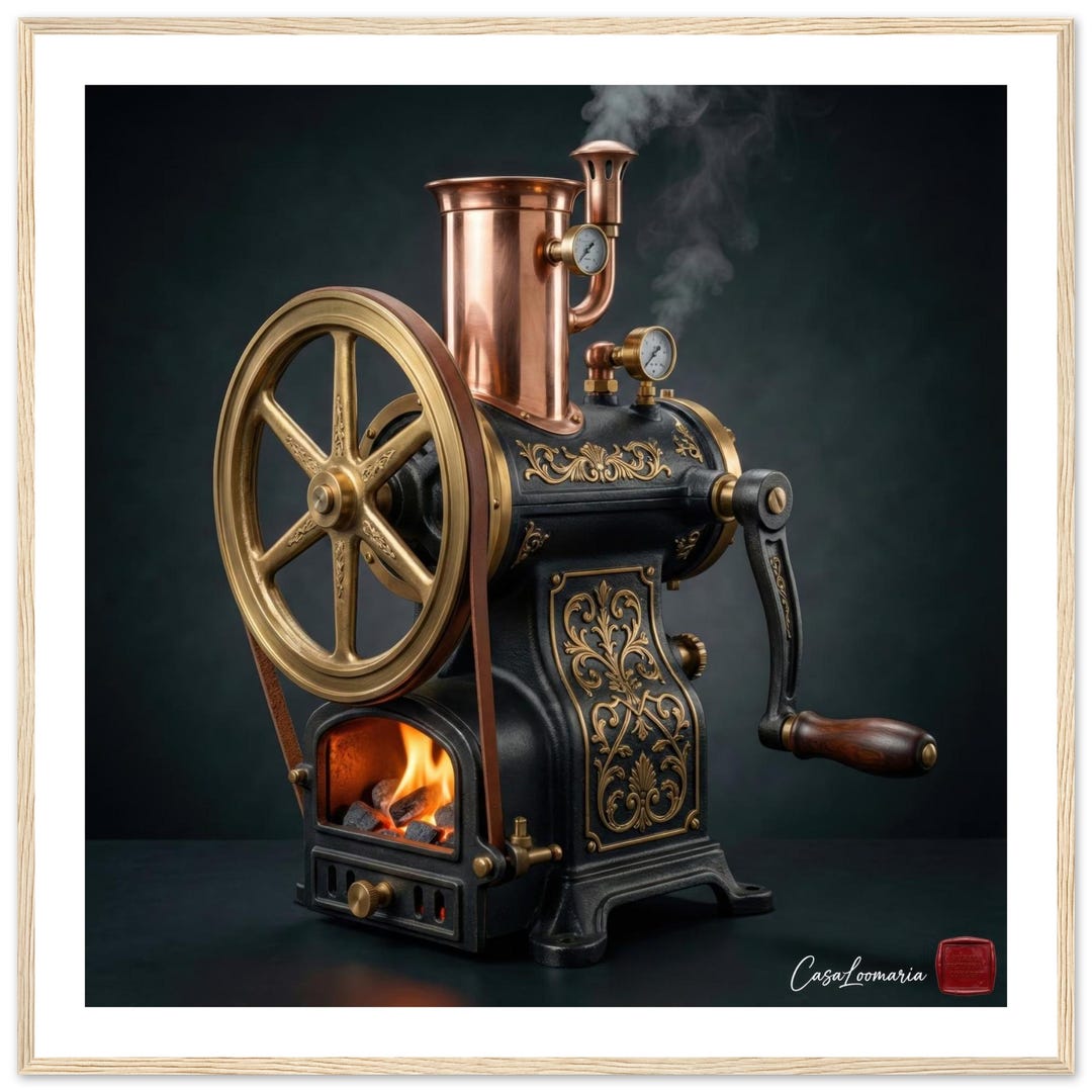 Victorian Steampunk Meat Grinder Print | Vintage Butcher Wall Art ...