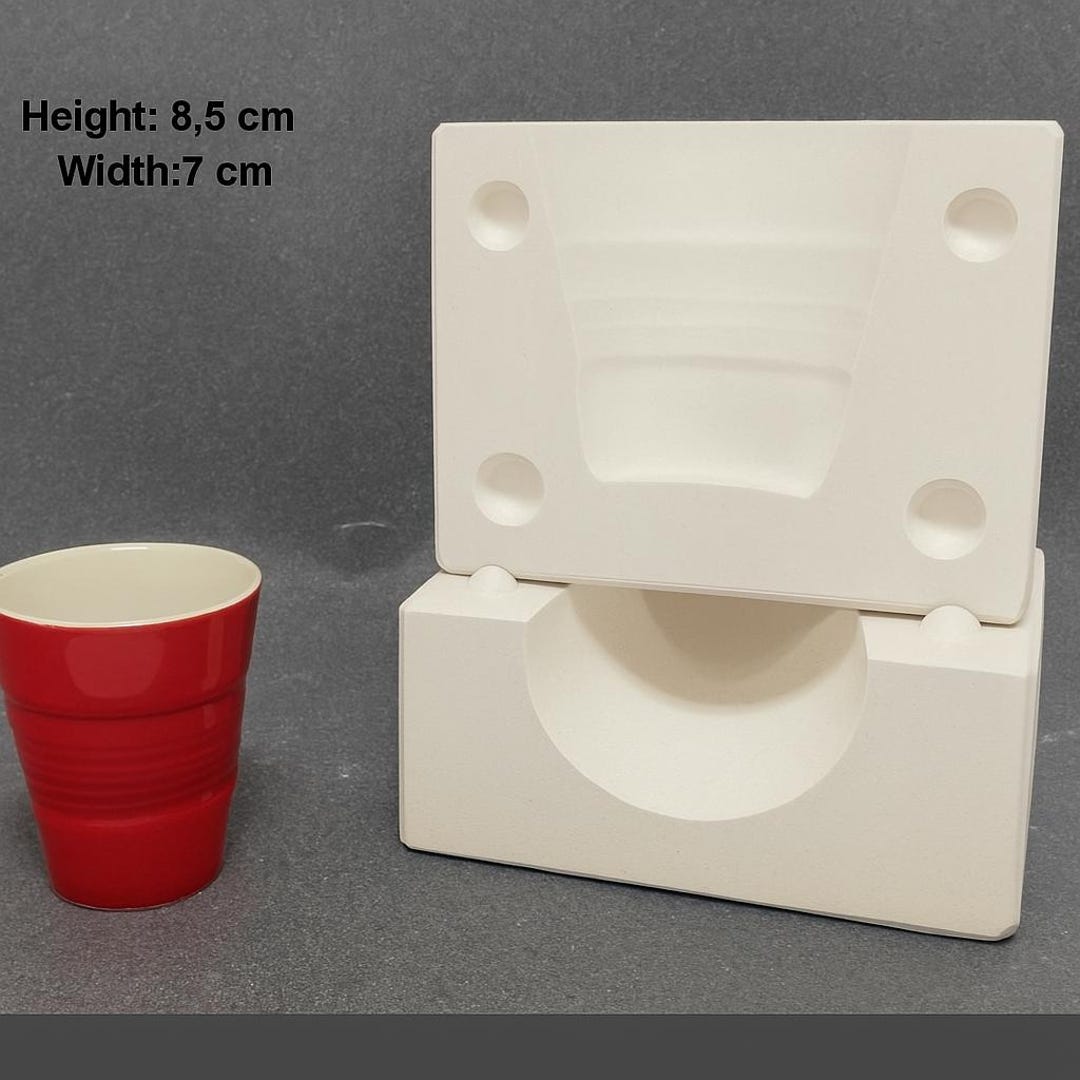 Two-piece Cup Plaster Mold Ceramic Slip Casting Pottery Craft Hobby ...