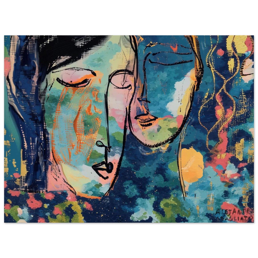 Abstract Expressionist Wall Art – Intimate Emotive Dreamy Print (32x24 ...