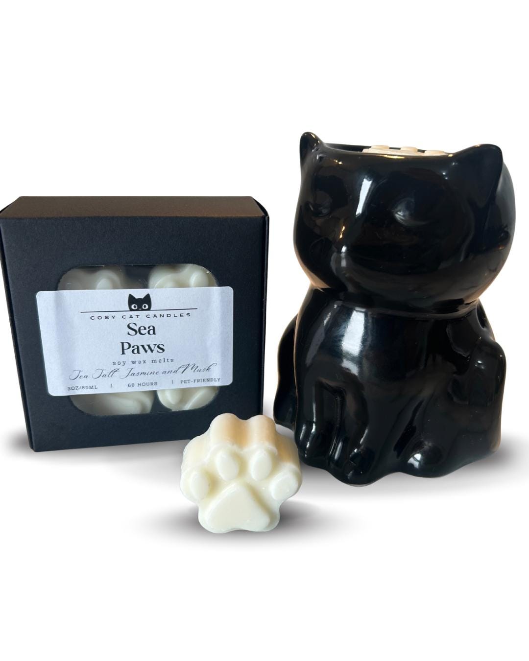 Black Cat Ceramic Wax Melt Burner | Cosy Home Decor - Etsy