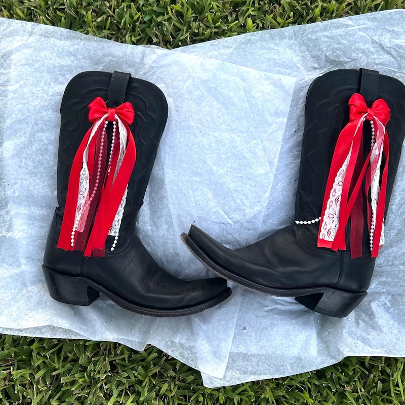 Red Concert Boot Bows - Etsy